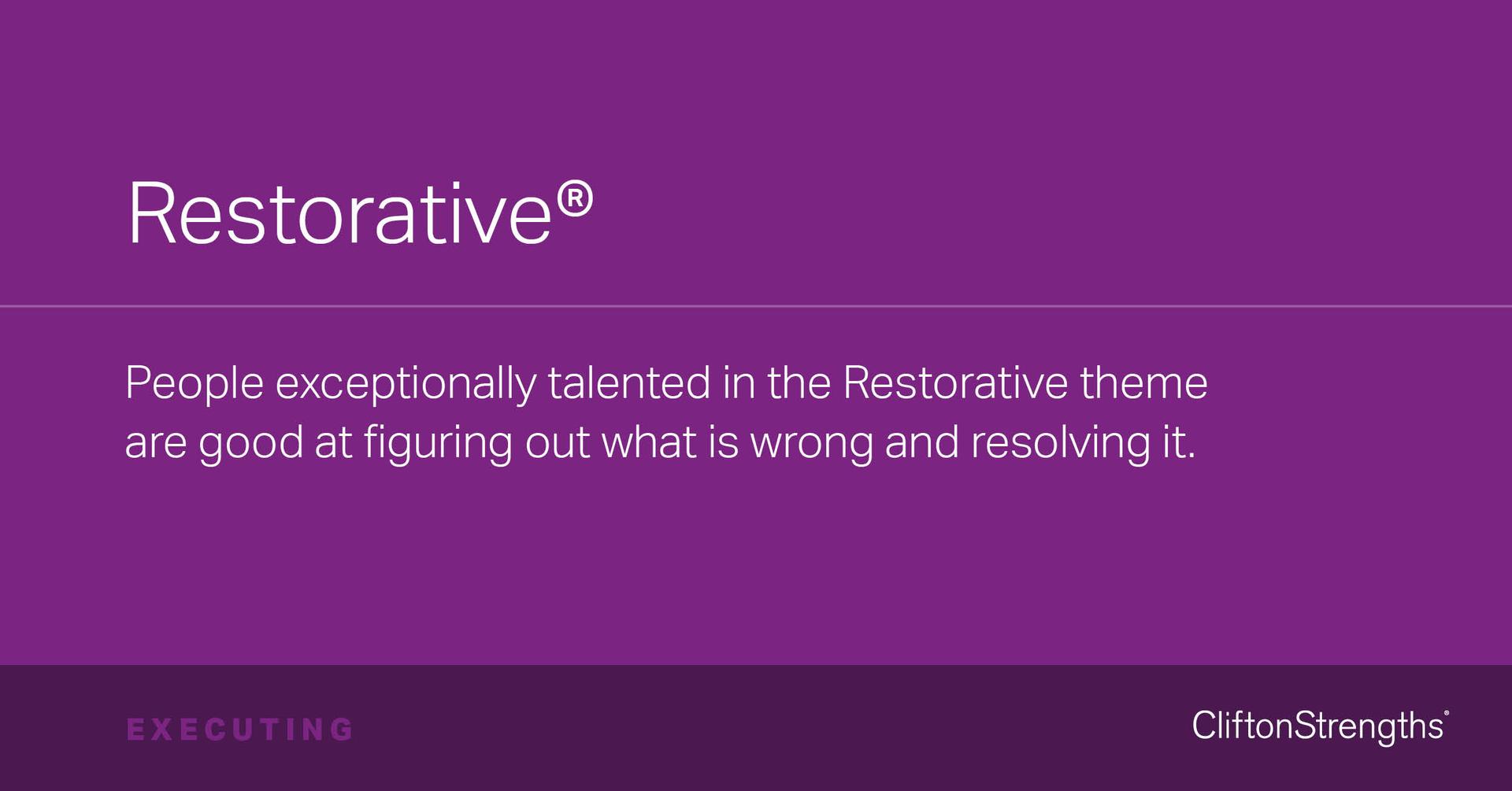 All About the Restorative StrengthsFinder Theme | EN - Gallup