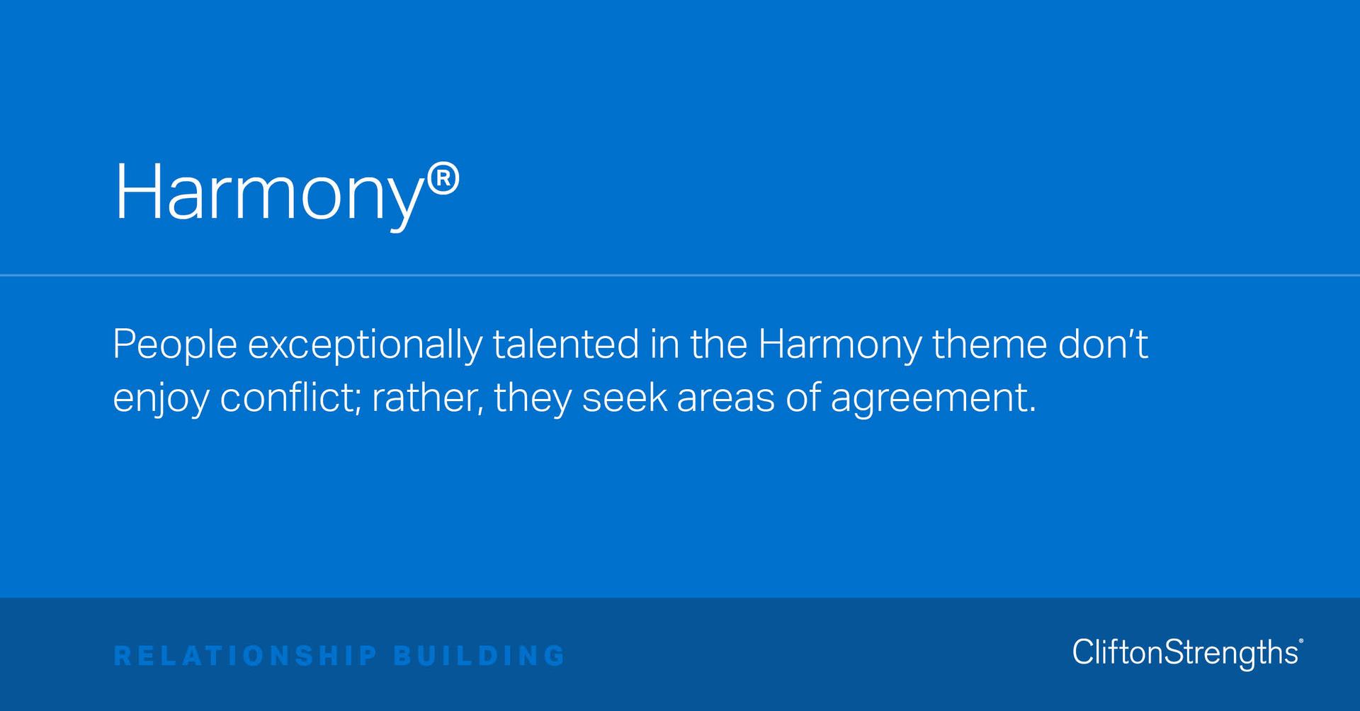 All About the Harmony StrengthsFinder Theme | EN - Gallup
