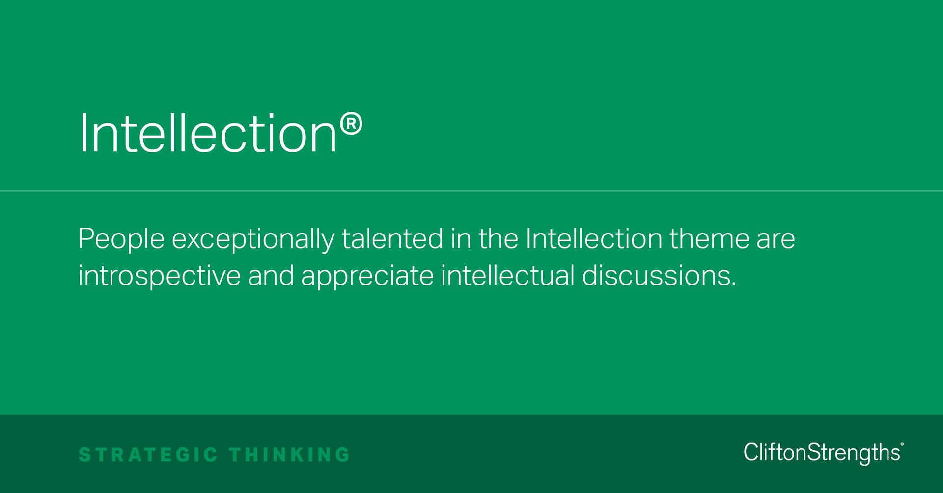 All About the Intellection StrengthsFinder Theme | EN - Gallup