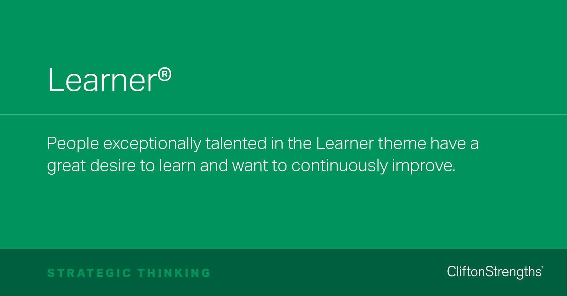 All About the Learner StrengthsFinder Theme | EN - Gallup