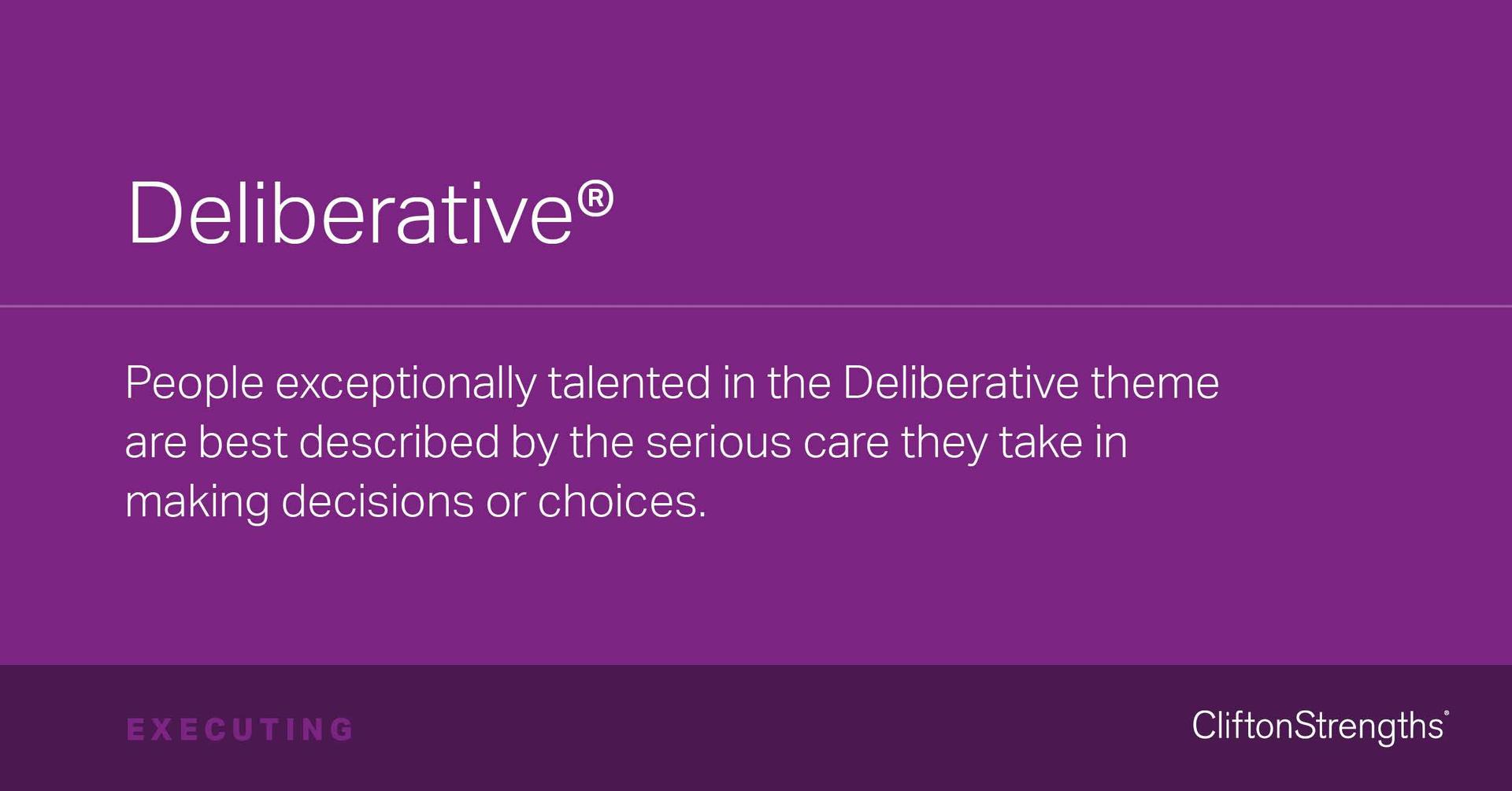 All About the Deliberative StrengthsFinder Theme | EN - Gallup