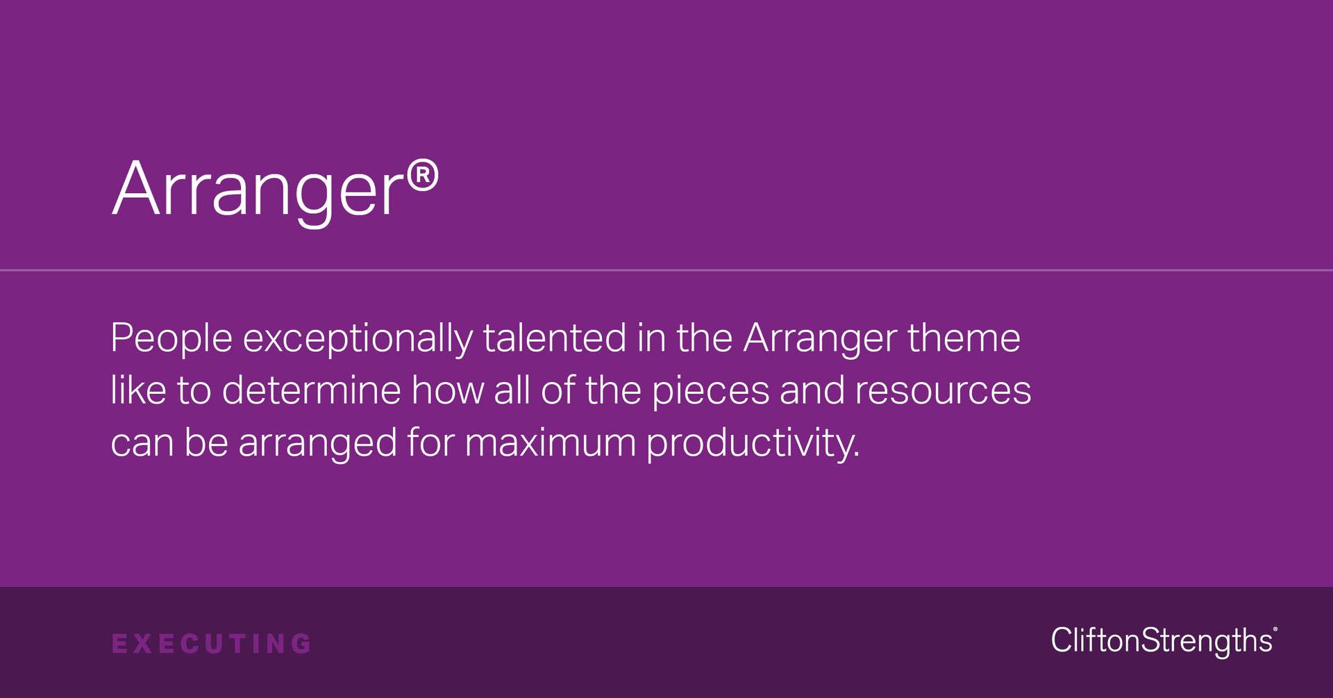 All About the Arranger StrengthsFinder Theme | EN - Gallup
