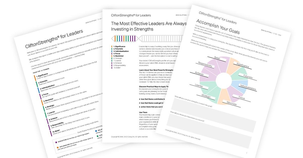 The CliftonStrengths for Leaders Report | EN - Gallup
