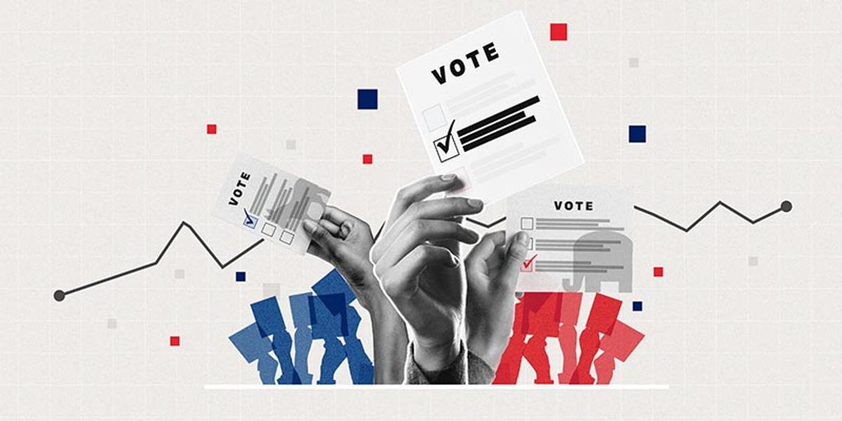 New High of 45% in U.S. Identify as Political Independents